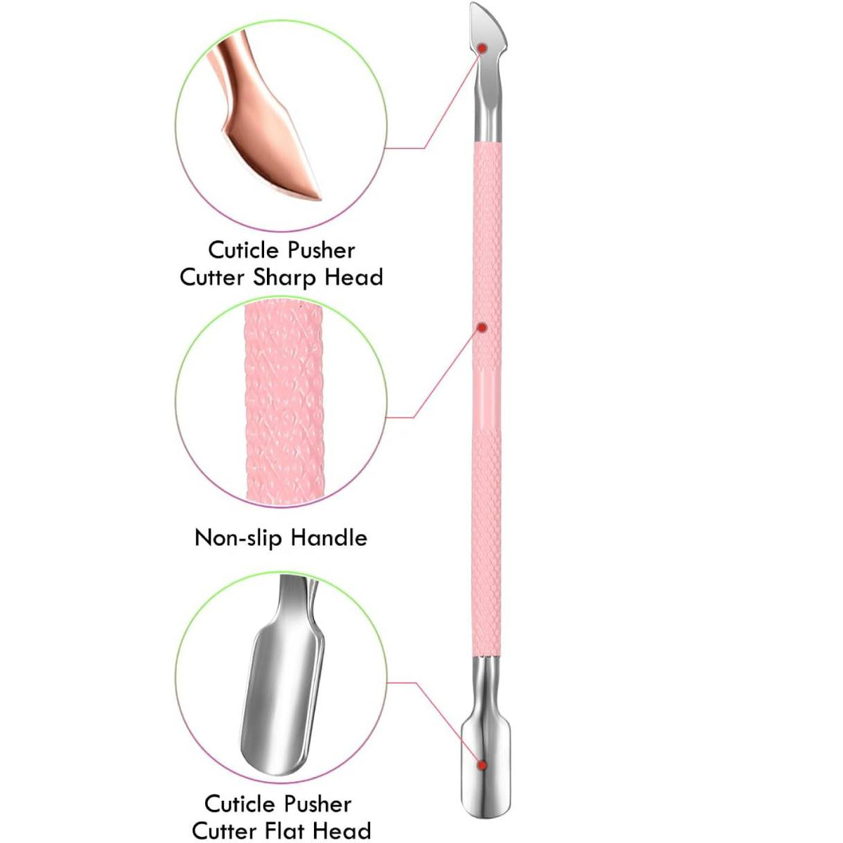 Pink Cuticle Pusher and Cutter Remover – CurvLife