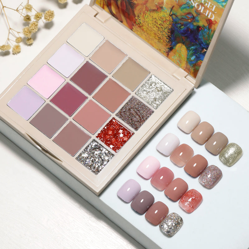 5 Color Solid Nail Gel New Nail Polish Plate Uv Mousse Cream Manicure ...