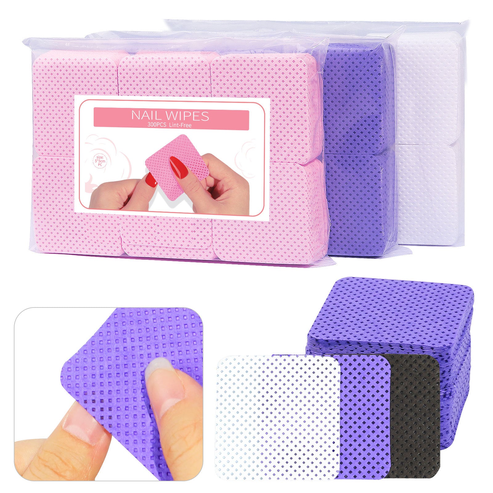 Nail art eyelash glue wipe nail cotton sheet, magic nail remover towel ...