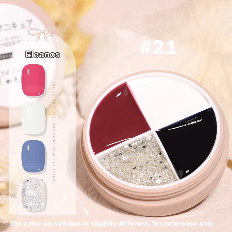 5 Color Solid Nail Gel New Nail Polish Plate Uv Mousse Cream Manicure ...